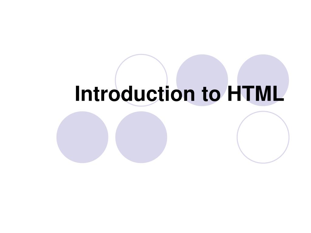 PPT - Introduction to HTML PowerPoint Presentation, free download - ID ...