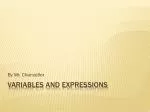 PPT - Variables and Expressions PowerPoint Presentation, free download ...