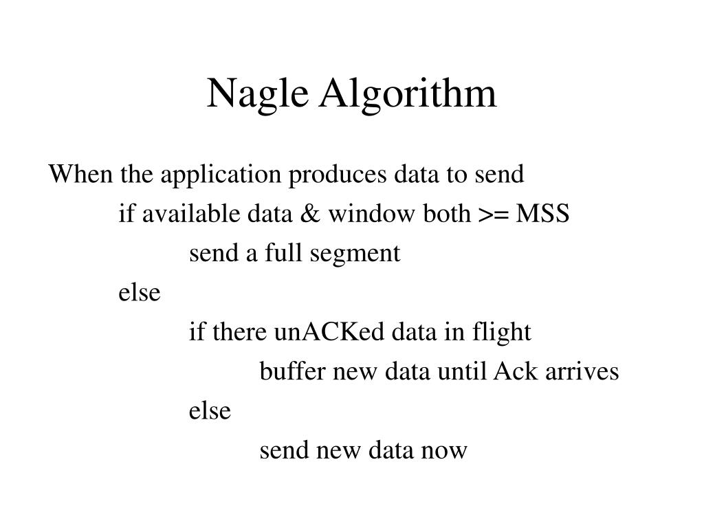 PPT - Nagle Algorithm PowerPoint Presentation, free download - ID:6841818