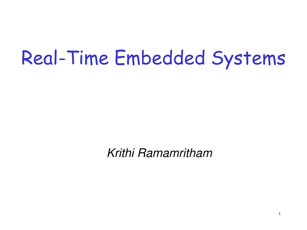 PPT - Real-Time Embedded Systems PowerPoint Presentation, free download ...