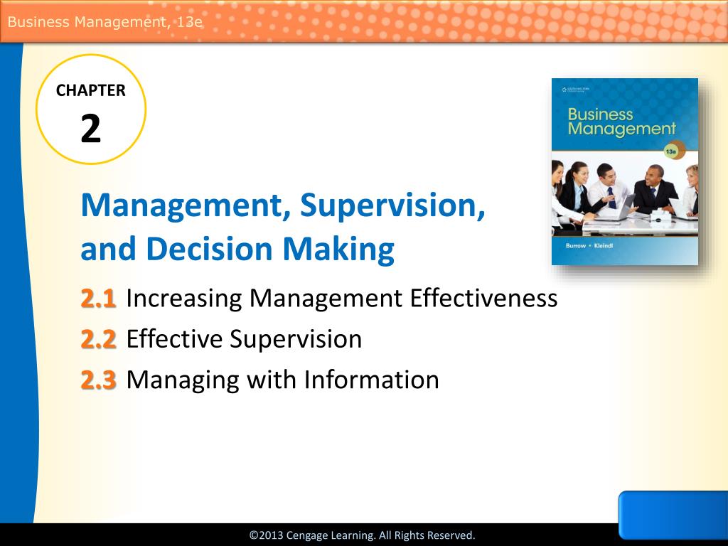 PPT - Management, Supervision, and Decision Making PowerPoint ...