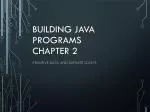 PPT - Chapter 2 First Java Programs PowerPoint Presentation, free ...