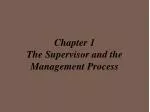 PPT - Chapter 1 Management Process PowerPoint Presentation, free ...