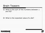 PPT - BRAIN TEASERS PowerPoint Presentation, free download - ID:9352655