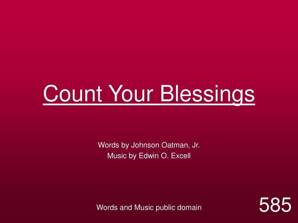 PPT - Count Your Blessings PowerPoint Presentation, free download - ID ...