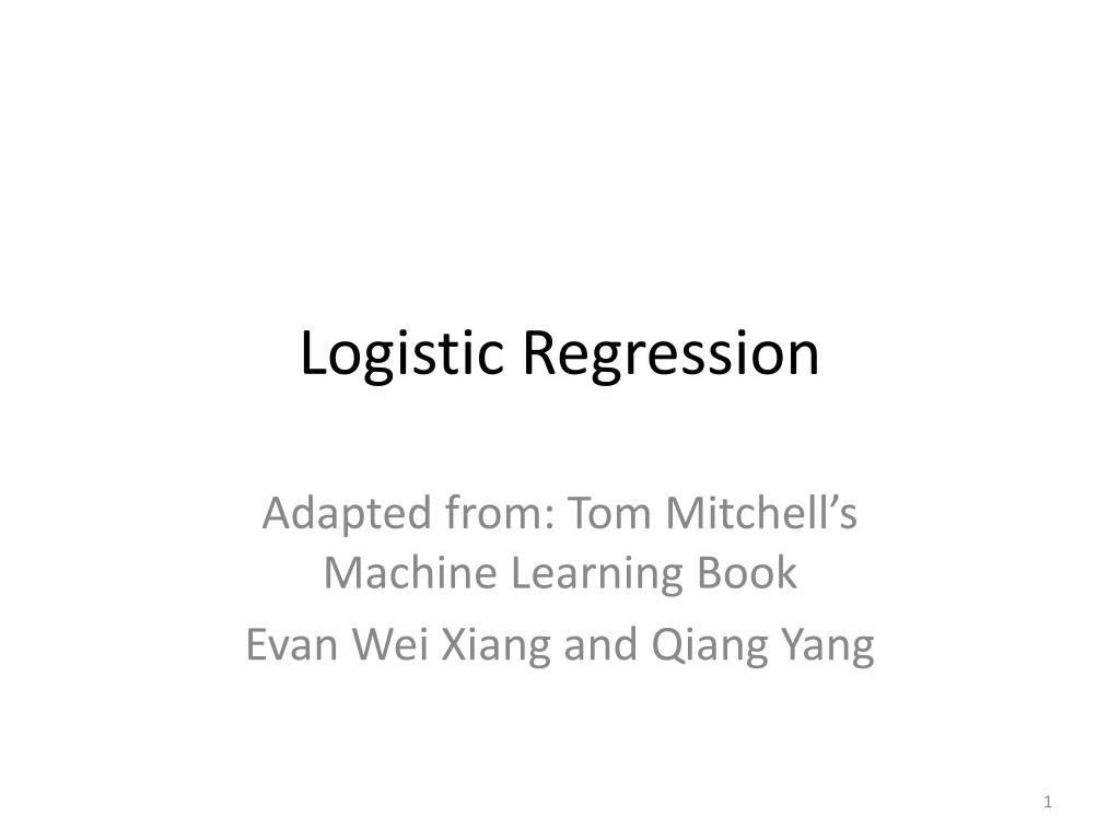 PPT - Logistic Regression PowerPoint Presentation, free download - ID ...
