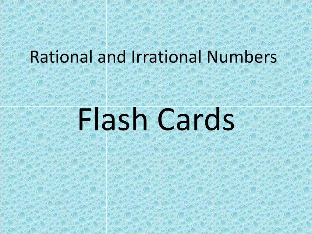 PPT - Rational and Irrational Numbers PowerPoint Presentation, free ...