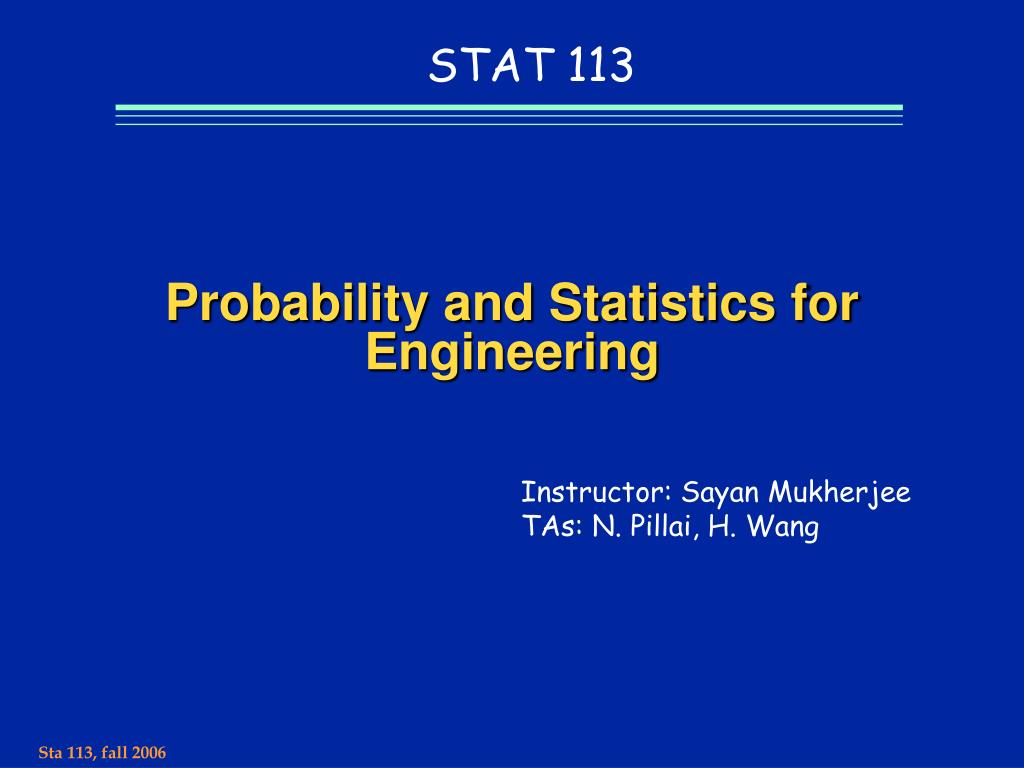 PPT - Probability and Statistics for Engineering PowerPoint ...