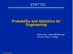 PPT - PROBABILITY AND STATISTICS FOR ENGINEERS PowerPoint Presentation ...