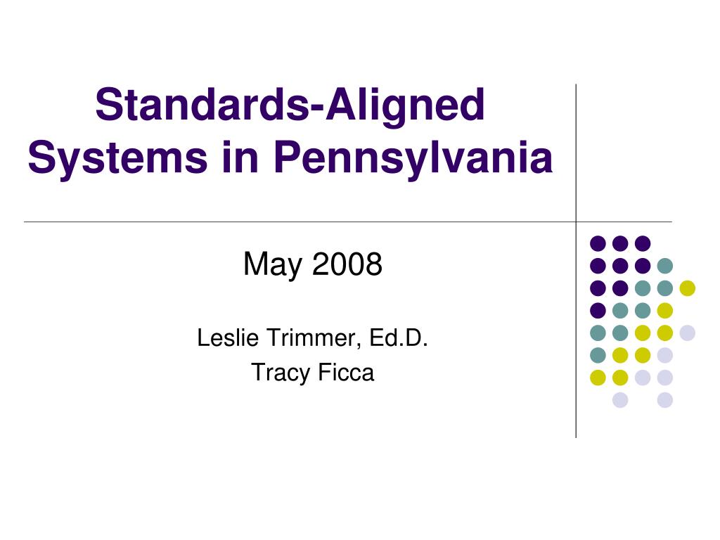PPT - Standards-Aligned Systems in Pennsylvania PowerPoint Presentation ...
