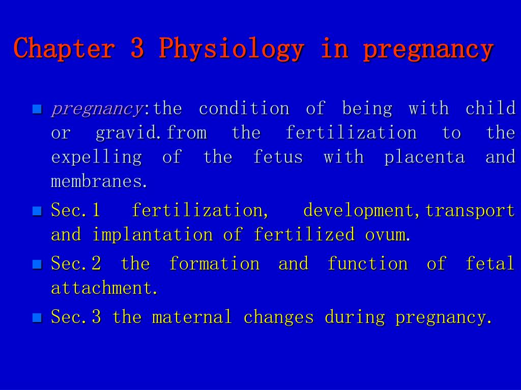 PPT - Chapter 3 Physiology in pregnancy PowerPoint Presentation, free ...