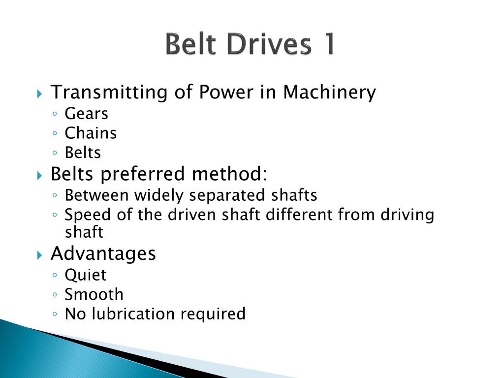 PPT - Belt Drives 1 PowerPoint Presentation, free download - ID:6865458
