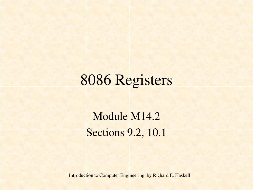 PPT - 8086 Registers PowerPoint Presentation, free download - ID:6866350