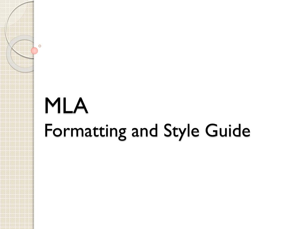 PPT - MLA Formatting and Style Guide PowerPoint Presentation, free ...