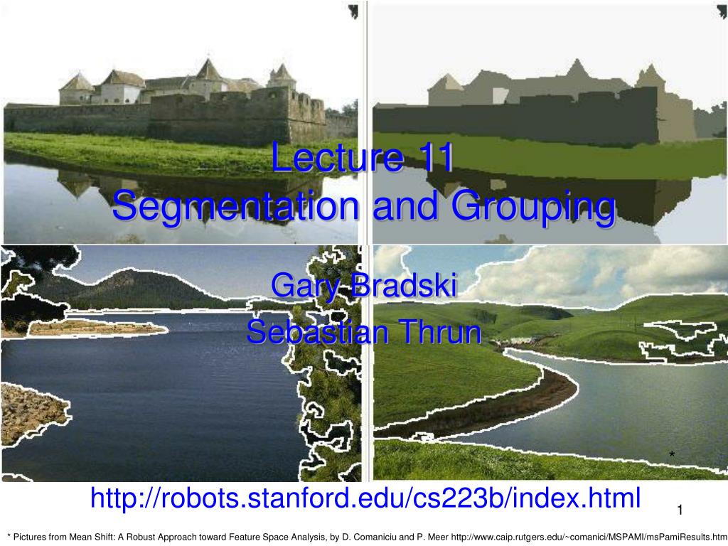 PPT - Lecture 11 Segmentation and Grouping PowerPoint Presentation ...
