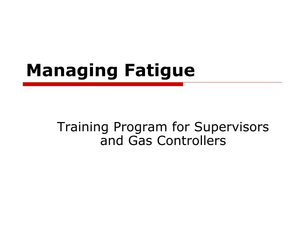 PPT - Managing Fatigue PowerPoint Presentation, free download - ID:6870401