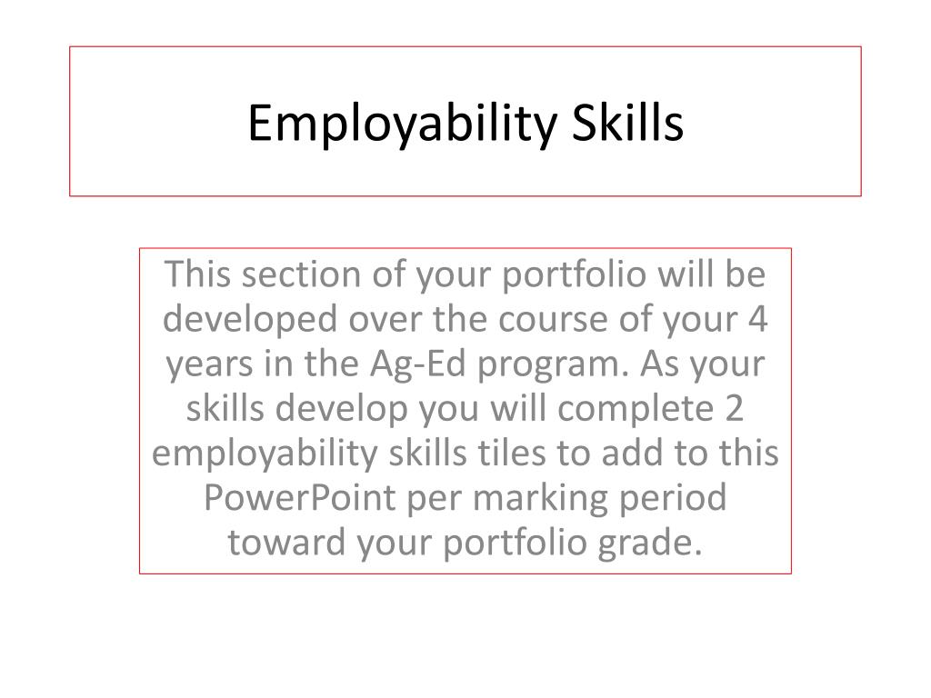 PPT - Employability Skills PowerPoint Presentation, free download - ID ...
