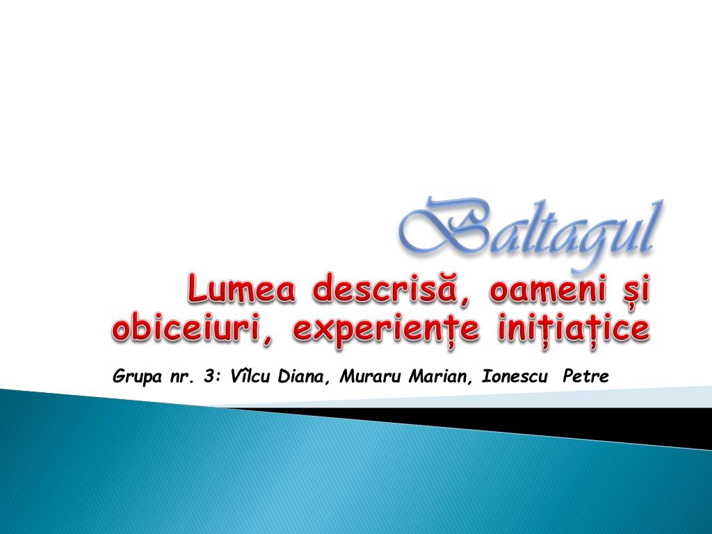 PPT - Baltagul PowerPoint Presentation, free download - ID:6873396