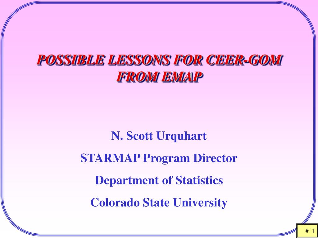 PPT - POSSIBLE LESSONS FOR CEER-GOM FROM EMAP PowerPoint Presentation, free download - ID:6874536