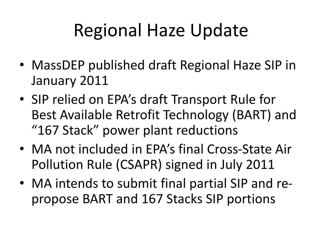 PPT - Regional Haze Update PowerPoint Presentation, free download - ID ...