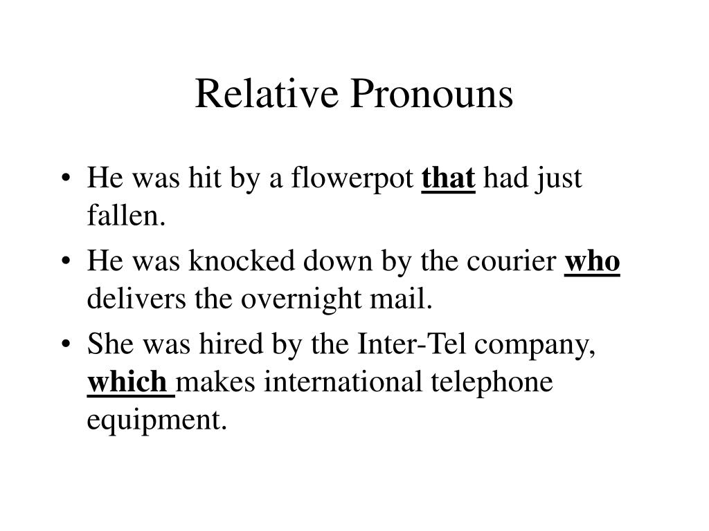 PPT - Relative Pronouns PowerPoint Presentation, free download - ID:6878404