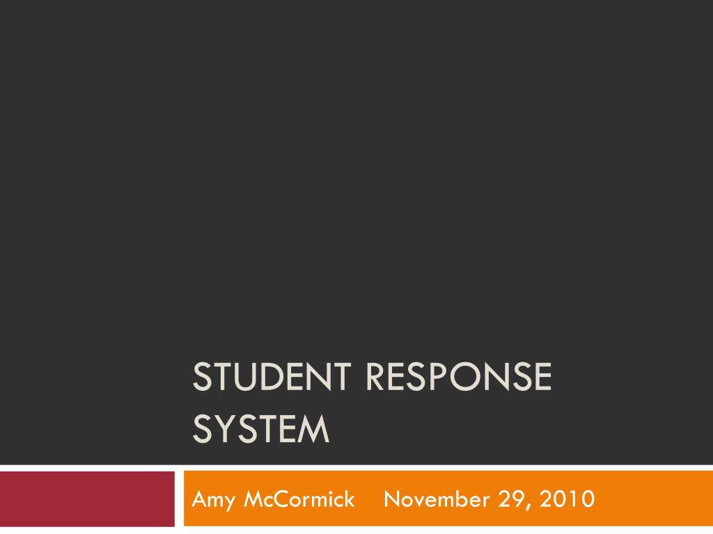 PPT - Student Response System PowerPoint Presentation, free download ...