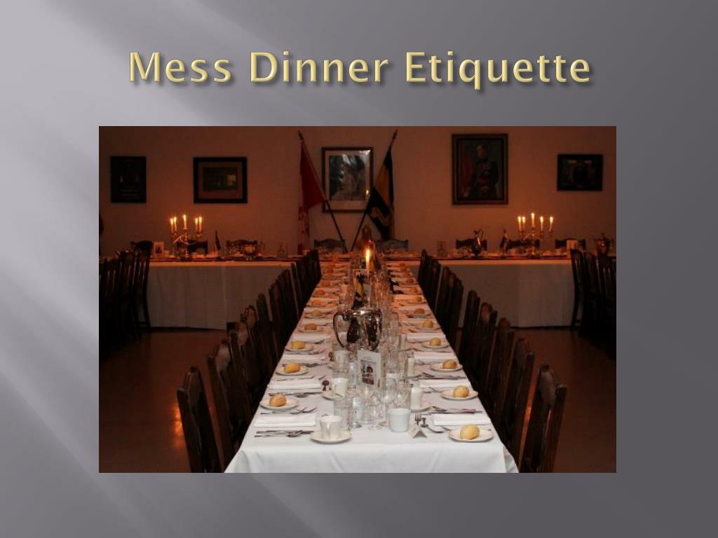 PPT - Mess Dinner Etiquette PowerPoint Presentation, free download - ID ...