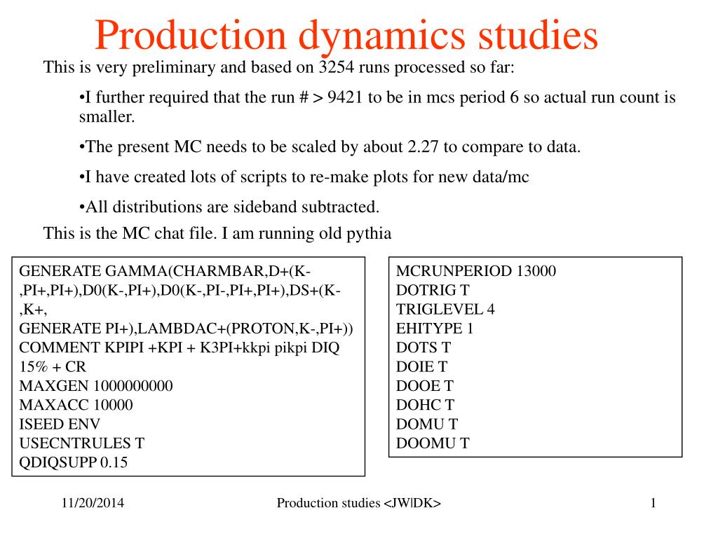 PPT - Preliminary Production Studies Dynamics Overview PowerPoint ...
