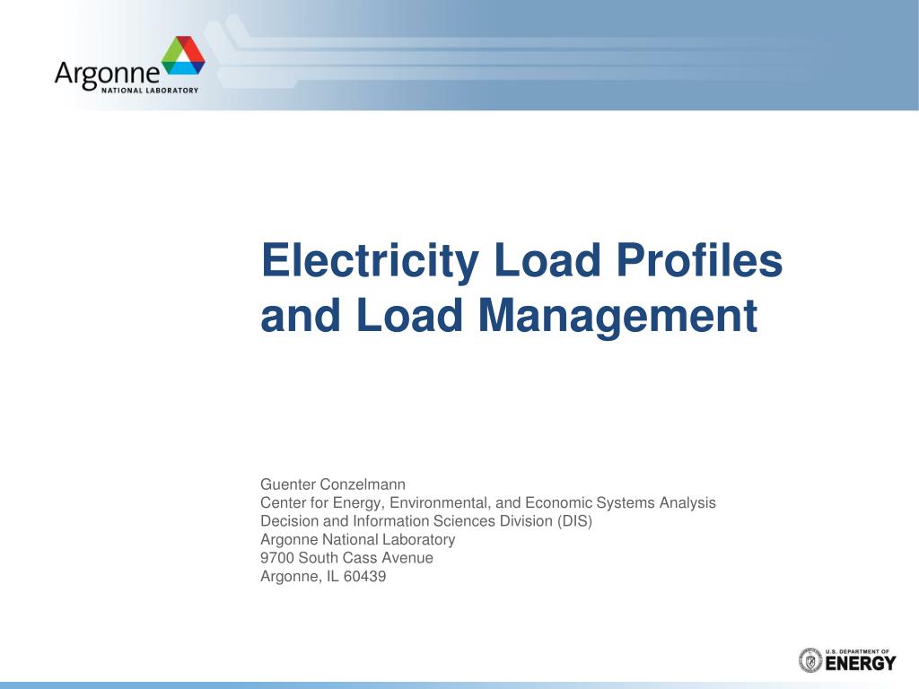 PPT - Electricity Load Profiles and Load Management PowerPoint ...