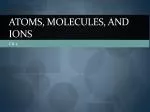 PPT - Atoms, Molecules and Ions PowerPoint Presentation, free download ...