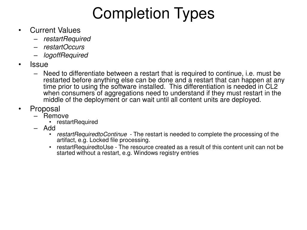 PPT - Completion Types PowerPoint Presentation, free download - ID:6882512