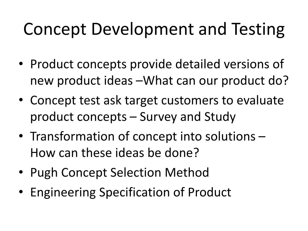 PPT - Concept Development and Testing PowerPoint Presentation, free ...