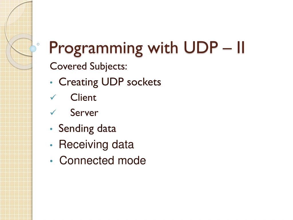 PPT - Programming with UDP – II PowerPoint Presentation, free download ...