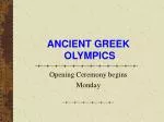 PPT - The Greek Olympics PowerPoint Presentation, free download - ID:2177