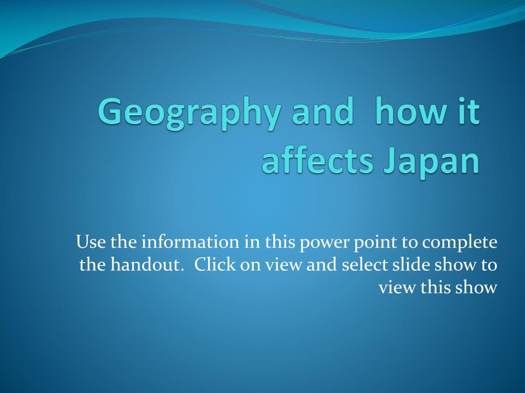 PPT - Geography and how it affects Japan PowerPoint Presentation, free ...