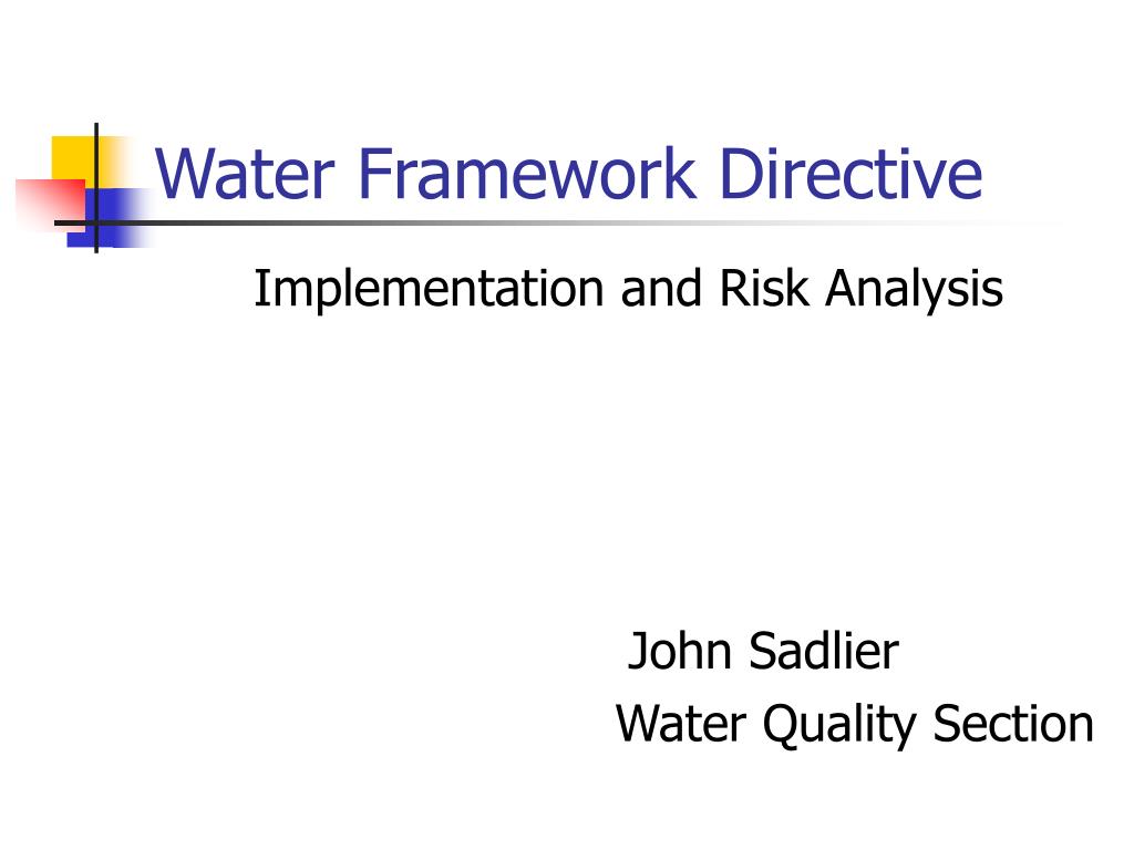 PPT - Water Framework Directive PowerPoint Presentation, free download ...