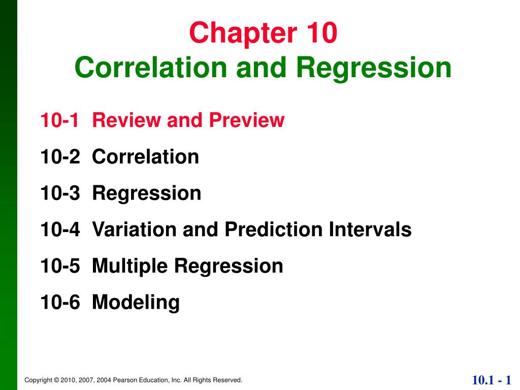 PPT - Chapter 10 Correlation and Regression PowerPoint Presentation, free download - ID:6889788
