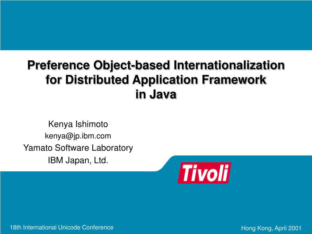PPT - Preference Object-based Internationalization for Distributed ...