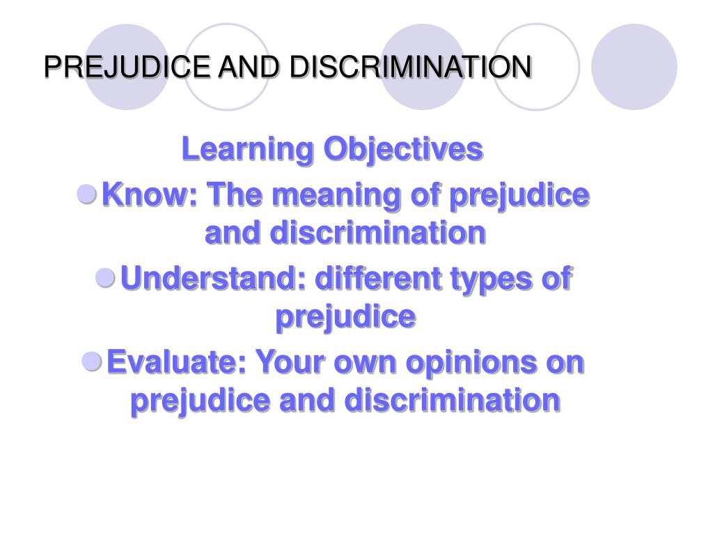 PPT - PREJUDICE AND DISCRIMINATION PowerPoint Presentation, free ...