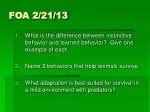PPT - FOA PowerPoint Presentation, free download - ID:2115771