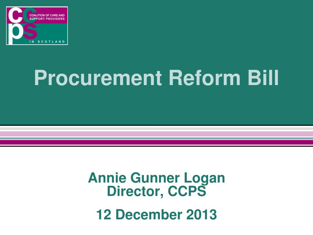 PPT - Procurement Reform Bill PowerPoint Presentation, free download ...