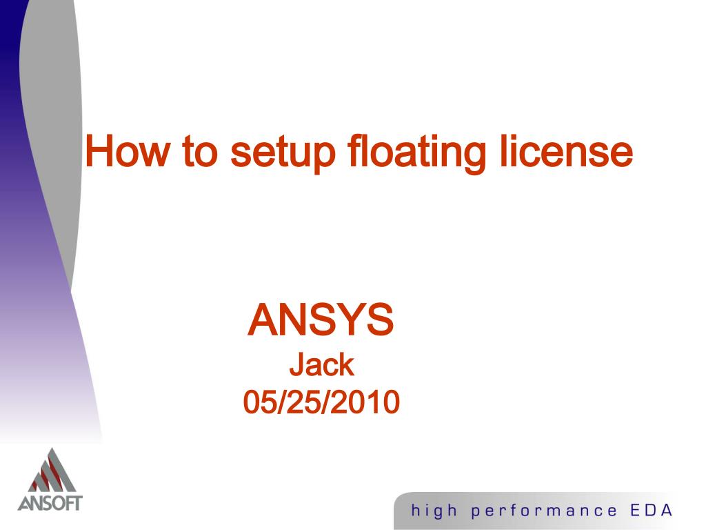 PPT - How to setup floating license PowerPoint Presentation, free ...