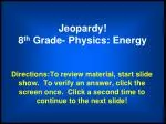 PPT - 8 TH GRADE ENERGY UNIT PowerPoint Presentation, free download ...