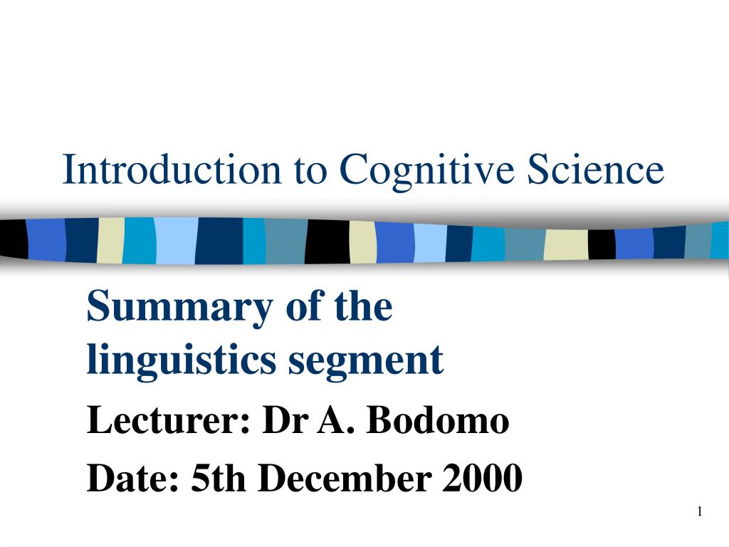 PPT - Introduction to Cognitive Science PowerPoint Presentation, free ...