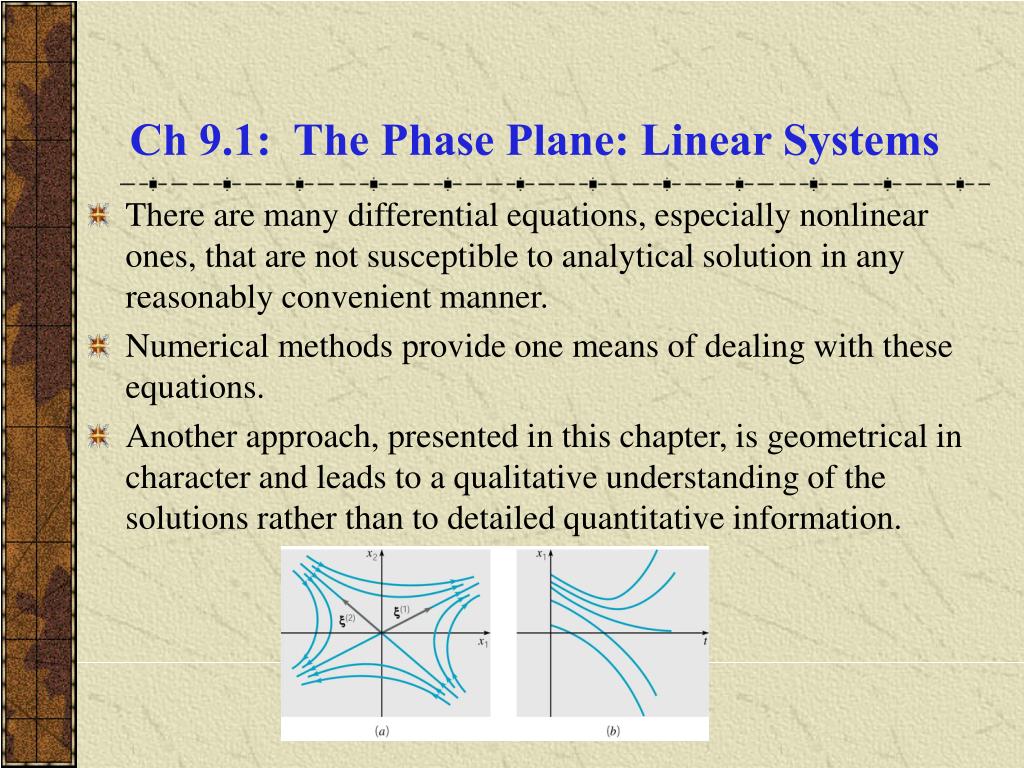 PPT - Ch 9.1: The Phase Plane: Linear Systems PowerPoint Presentation ...