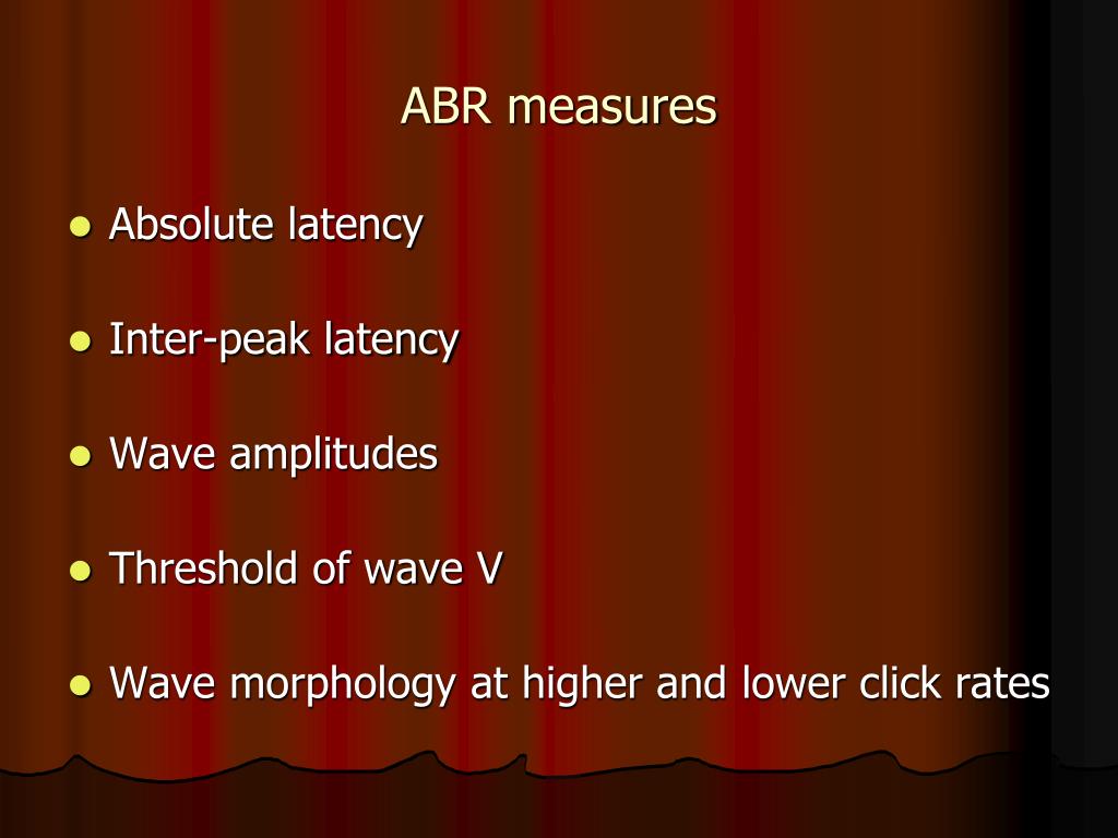 PPT - ABR measures PowerPoint Presentation, free download - ID:6898381
