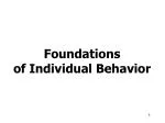 PPT - Basic Elements of Individual Behavior in Organizations PowerPoint ...