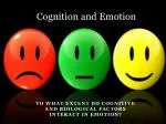 PPT - CHAPTER 5 Perception, Cognition, and Emotion PowerPoint ...