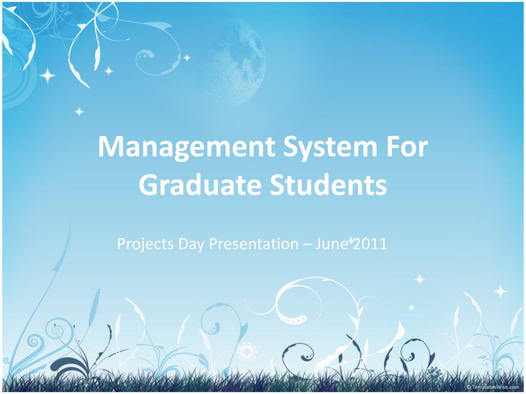 PPT - Comprehensive Management System for Graduate Students' Thesis and ...