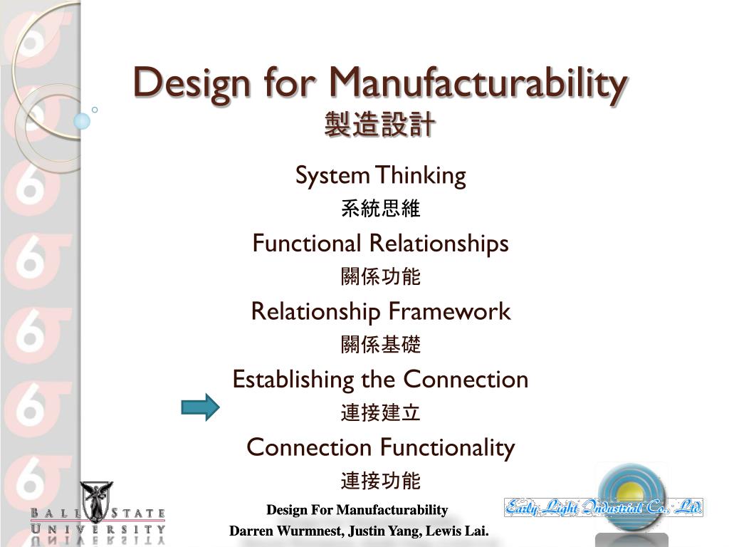 PPT - Design for Manufacturability 製造設計 PowerPoint Presentation - ID ...